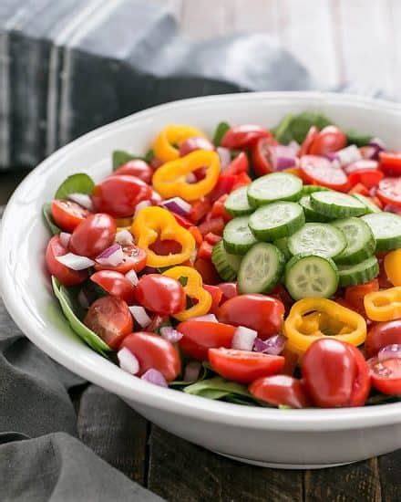 Gazpacho Spinach Salad Tasty And Refreshing That Skinny Chick Can Bake