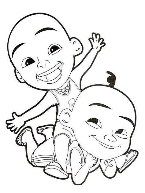 Upin And Ipin Coloring Pages Coloringlib