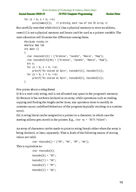 Cp Review Notes 5 Practice Second Semester 2018 19 Cs F 111