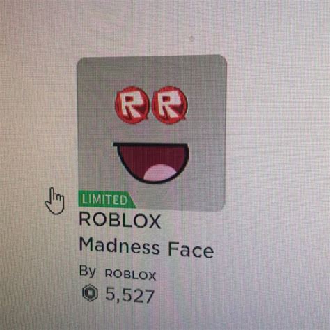 Collectibles Roblox Madness Face Game Items Gameflip