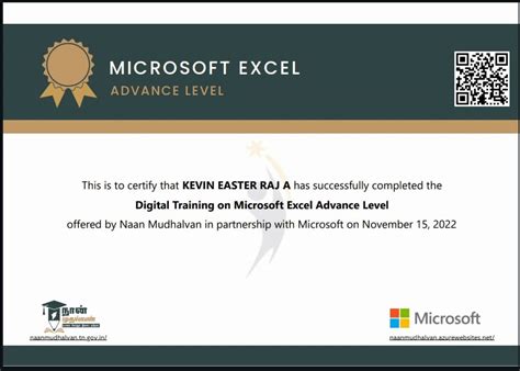 Kevin Easter Raj A On Linkedin Microsoftexcel Exceladvanced Naanmudhalvan Skillup