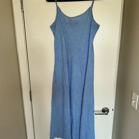J Crew Dresses J Crew Blue And White Maxi Dress Poshmark