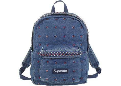 Supreme Bb Simon Denim Backpack Washed Indigo Ss25 Us