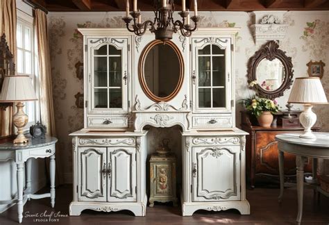 Vintage French Vintage Inspired Design With French Country Eleme Stock Illustration