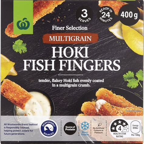 Woolworths Multigrain Hoki Fish Fingers 400g Woolworths