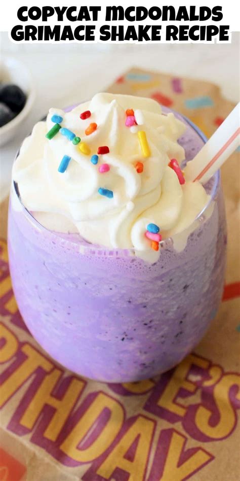 Grimace Shake Recipe Mcdonalds Copycat
