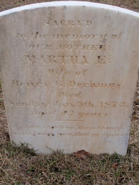 Martha Ellen Chambliss Deramus 1830 1873 Find A Grave Memorial