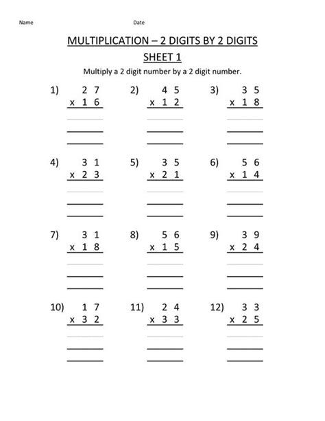 Multiplication Worksheets For Fourth Graders Printable Word Searches