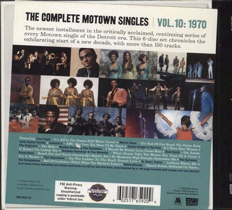 Tamla Motown The Complete Motown Singles Vol 10 1970 Uk 6 Cd Set