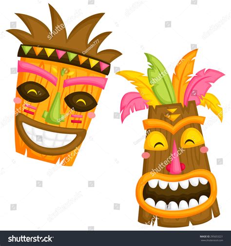 Luau Mask Stock Vector Royalty Free 295653221 Shutterstock
