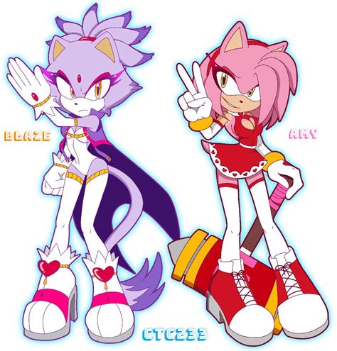 Blaze And Amy Redesign Au By Carathecat233 On Deviantart