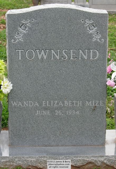 Wanda Elizabeth Mize Townsend 1934 Unknown Find A Grave Memorial