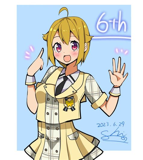 ミリシタ「 ミリシタ6周年 おめでとおおお これからもよろしくね」 しの＠skeb募集中のイラスト