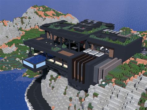 Modern Cliffside Villa 4 Interiors Download Minecraft Map
