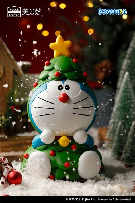 Doraemon Christmas Tree Snowman Santa Mô Hình Chính Hãng