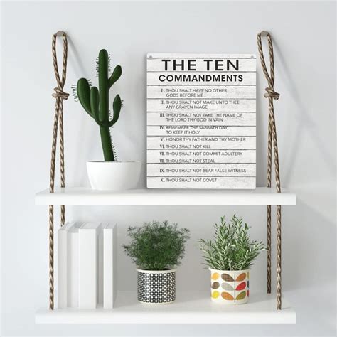 Inspirational Wall Art The Ten Commandments Wall Art Christian Bible Verse Wall Art Religious