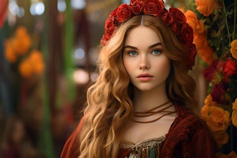 Premium Ai Image Girl At The Festival