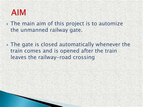 Automatic Railway Gate Control System Pptx
