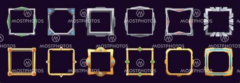 Game Ui Square Frame Empty Av Tetiana Lazunova Mostphotos