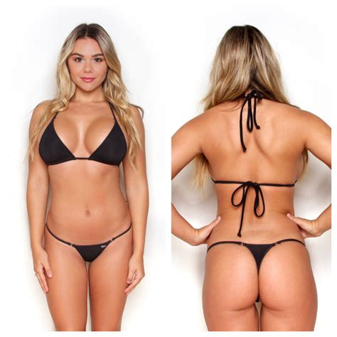 Black String Bikini Bottoms