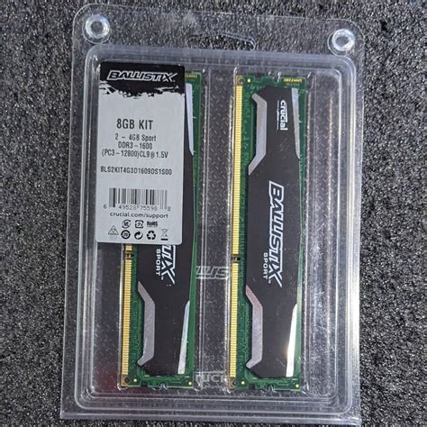 Yahoo オークション 【ほぼ未使用】ddr3メモリ 8gb 4gb2枚組 Crucia