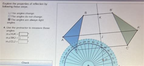 Solved Explore The Properties Of Reflection By Following These Steps