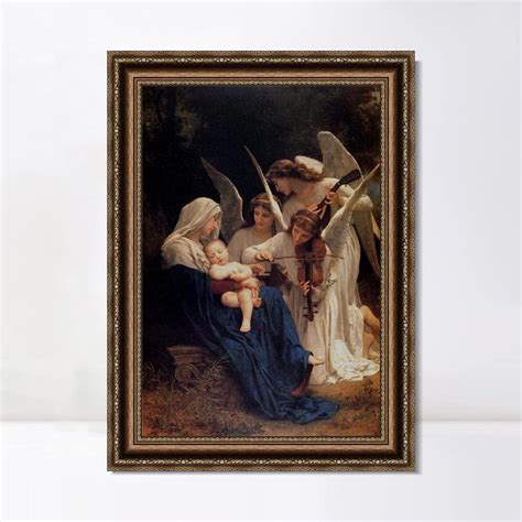 Invin Art Framed Canvas Giclee Print Song Of The Angels By William