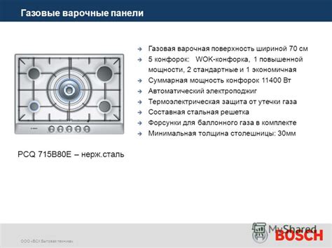 Презентация на тему: "ООО «БСХ Бытовая техника» Газовые варочные панели ...