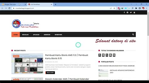 membuat running text di blogger dalam 1 menit youtube