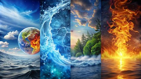 Five Elements Of Nature Air Water Fire Earth Space Creation Of Natures