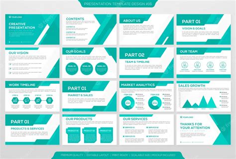 비즈니스 프리젠 테이션 템플릿 프리미엄 벡터