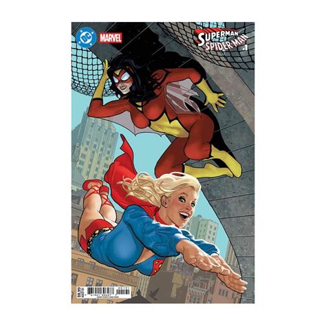 Dc Marvel Superman Spider Man 1 One Shot Cvr I Adam Hughes Supergirl
