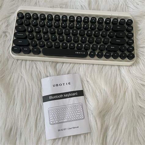 Computers Laptops And Parts Ubotie Black And White Bluetooth Keyboard