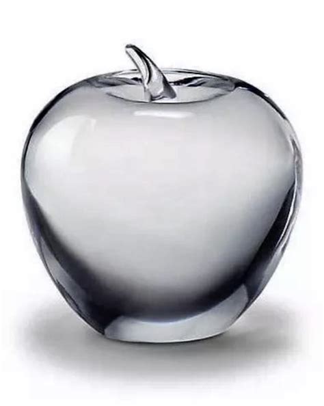 Sold Price Signed Tiffany And Co Crystal Apple Paperweight December 4