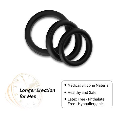 Fidech 3 Pack Penis Rings Set For Men 3 Different Sizes Love Rings For