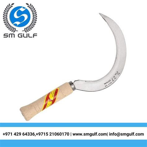 Gardening Grass Sickle With Wooden Handle Smgulf