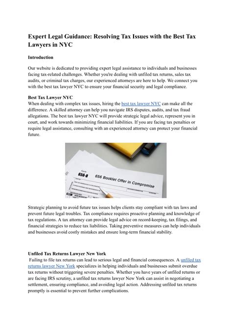 Ppt Expert Legal Guidance Resolving Tax Issues With The Best Tax
