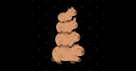Stacked Cuteness Of Cappybara Cappybara Sticker Teepublic