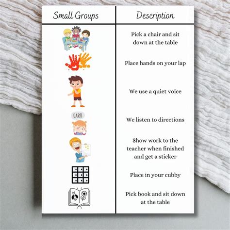 Small Group Chart Instant Download Preschool Small Group Printable Preschool Chart Small