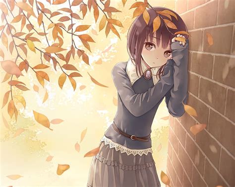 Ragazza Anime Angelo Con Capelli Castani Scarica Ragazza Anime Con