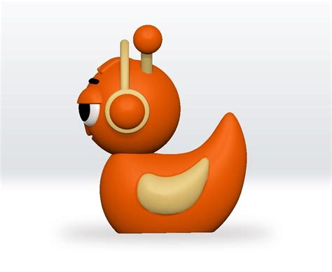 🦆 Sprunki Oren Duck Stl File Sprunki Orange 3d Model Character Fanart・ Stl File For 3d Printing