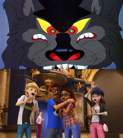 The Wolf Scares Marinette Adrien Alya And Nino By Narnianknight1 On