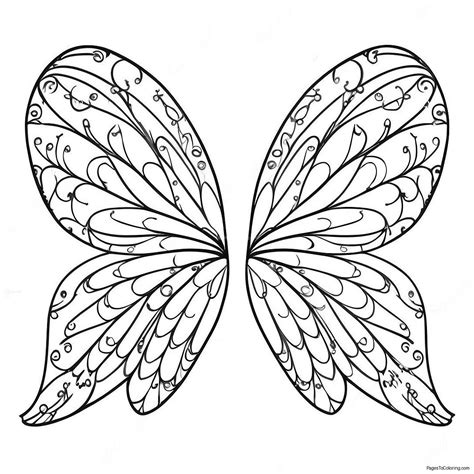 Sparkling Fairy Wings Coloring Page 59713 48072