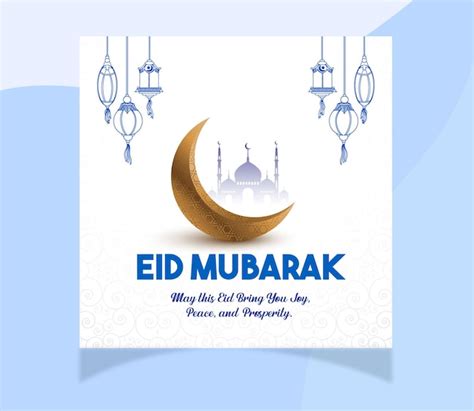 Premium Vector Eid Mubarak Instagram Social Media Post Design