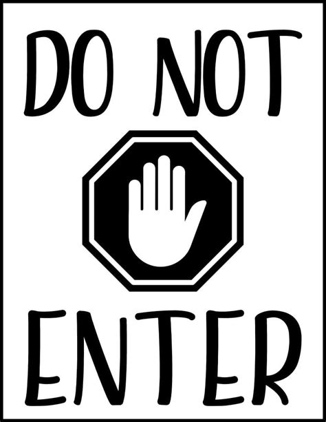 Blank Do Not Enter Sign At Alexander Feakes Blog