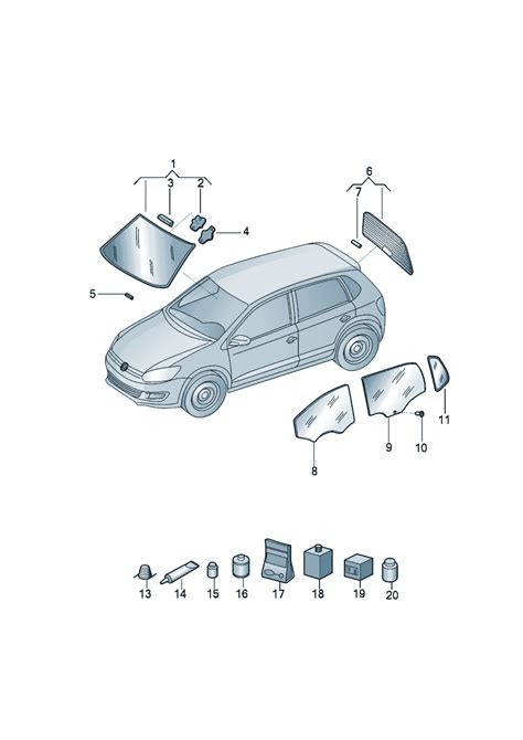 Volkswagen Virtus Side Window Fixed Parts 2018 2025 Etka Europe