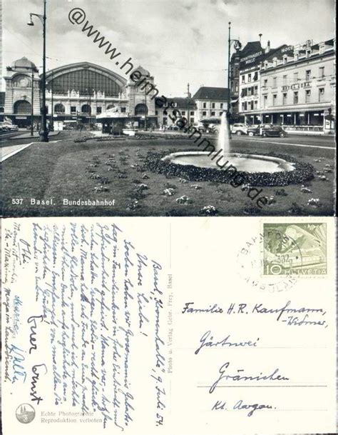 Historische Ansichtskarten Basel Bahnhof