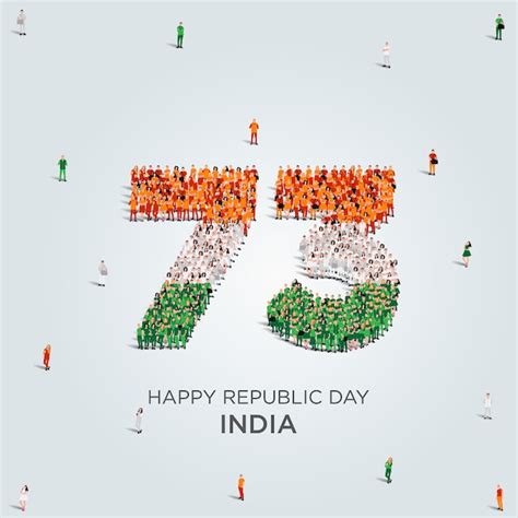Premium Vector Happy Republic Day India Design A Large Group Of
