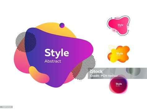 Bright Multi Layer Irregular Shapes Set Stock Illustration Download Image Now Abstract