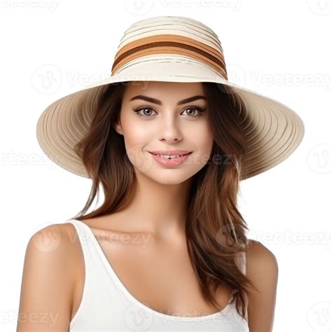 Beautiful Girl With Summer Cap 26991948 Png